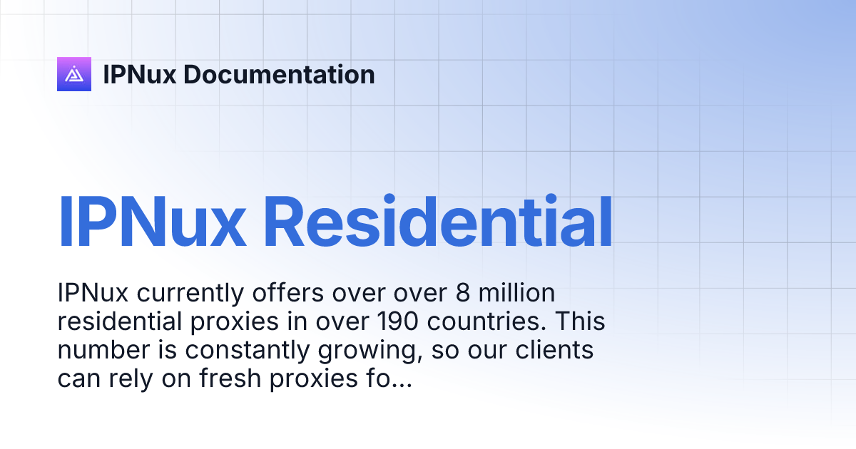 IPNux Residential | IPNux Documentation